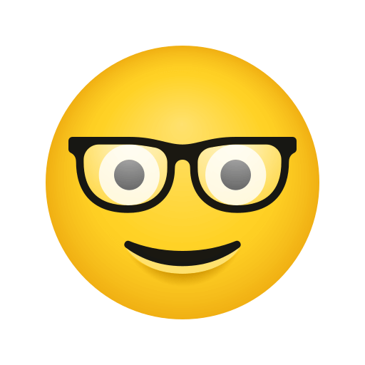🤓 Emoji Smiling Face with Glasses 🤓🤓🤓